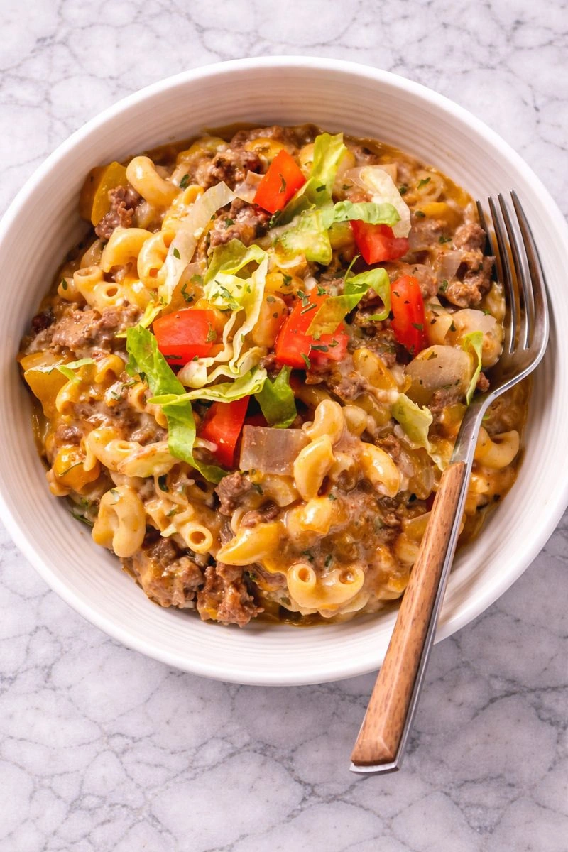 High-Protein Cheeseburger Skillet with Lean Beef - quick family recipe