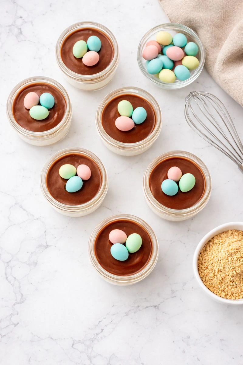 No-Bake Easter Mini Cheesecake Jars - quick family recipe